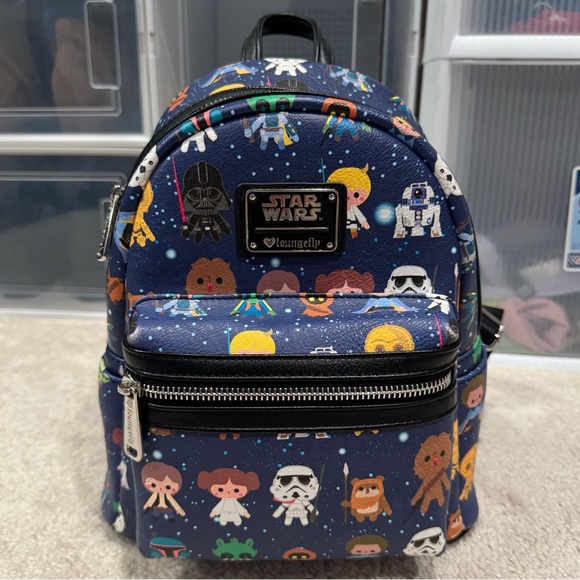 Loungefly | Bags | Loungefly Star Wars Chibi Icons Dark Blue | Poshmark